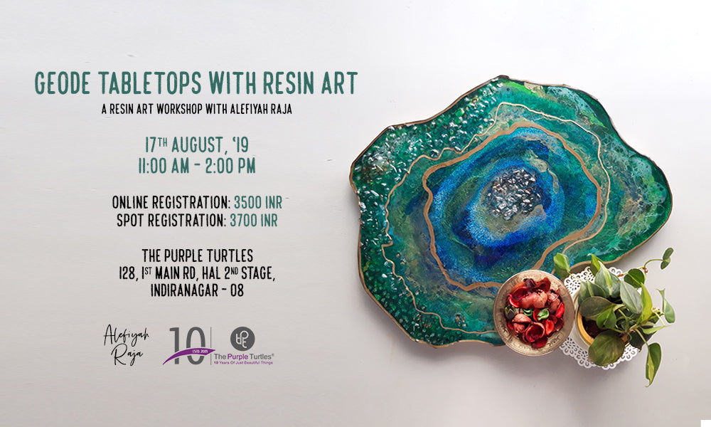 Geode Tabletop and Resin Art Workshop — The Purple Turtles - Online Home Decor Store