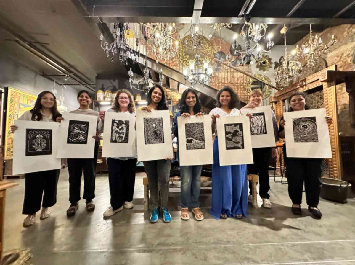 Wood cut printmaking workshop by The Purple Turtles — The Purple ...