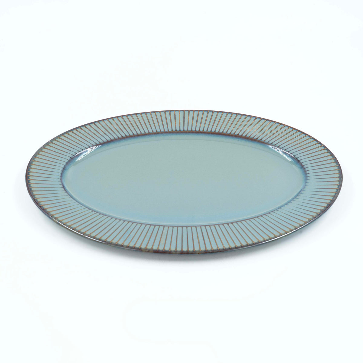 Buy Platters | Teal Oval Platter - Linear | Shop at The Purple Turtles ...