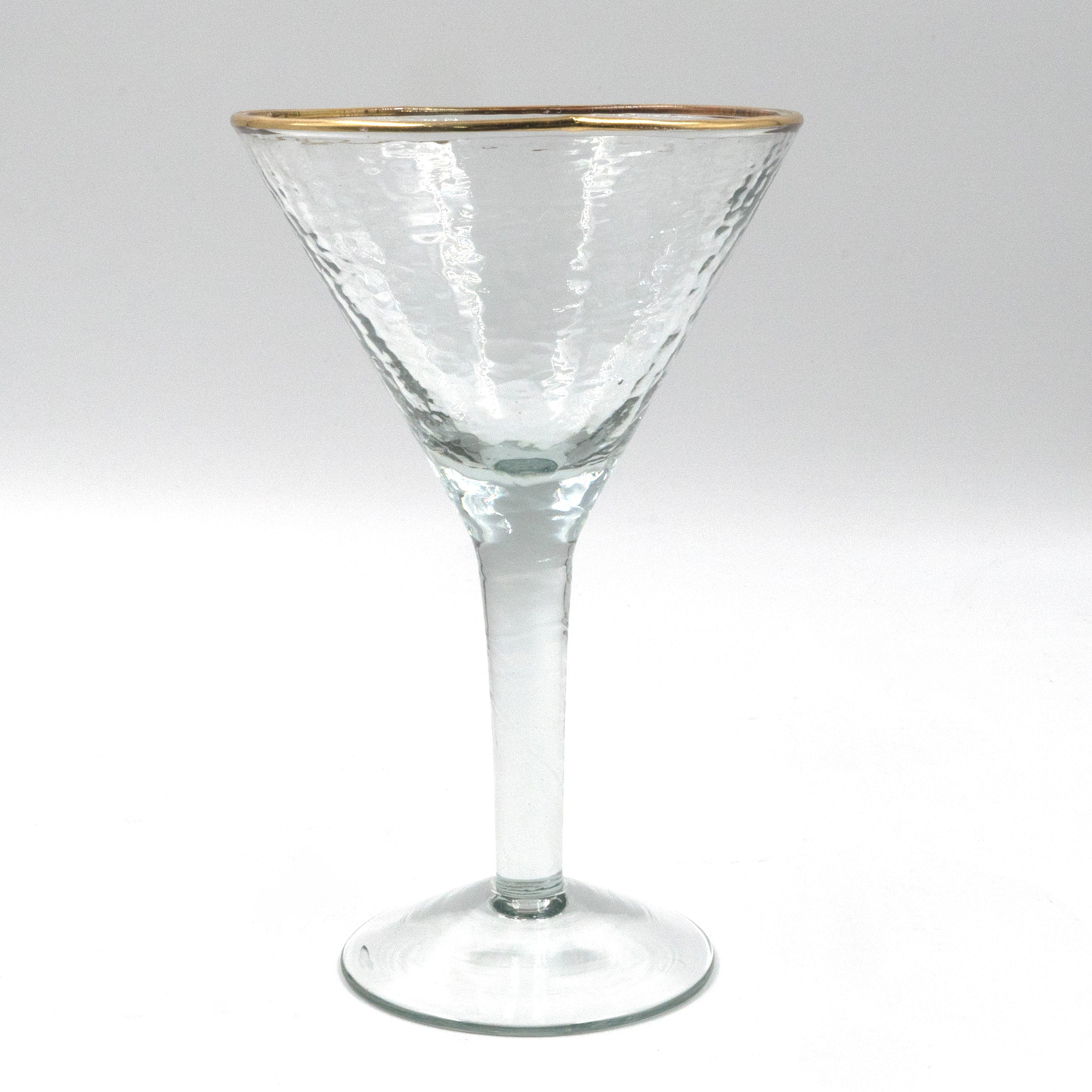 Buy Glasses | Martini Cocktail Glass Gold Rim | Shop at The Purple ...