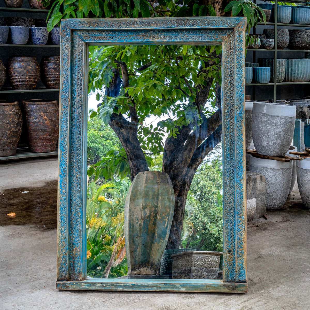 Buy Mirrors | Ragna Recycle Teak Mirror | Shop At The Purple Turtles ...