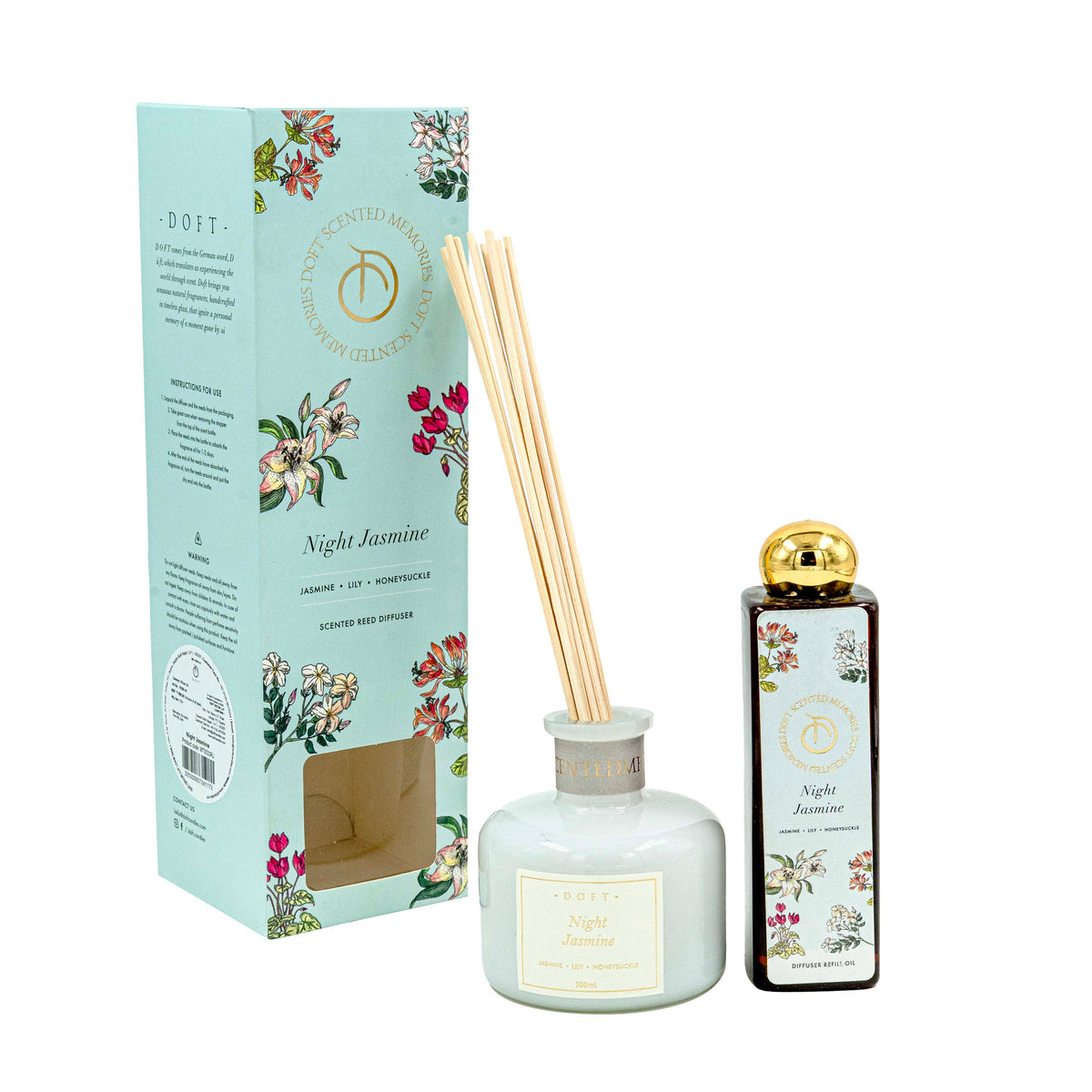 Buy Diffusers | Fresh Mogra Reed Diffuser Set | Shop at The Purple ...