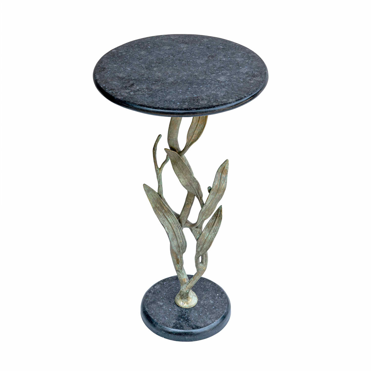 Analin Drink Table Blue And Green Patina With Black Granite Top — The ...