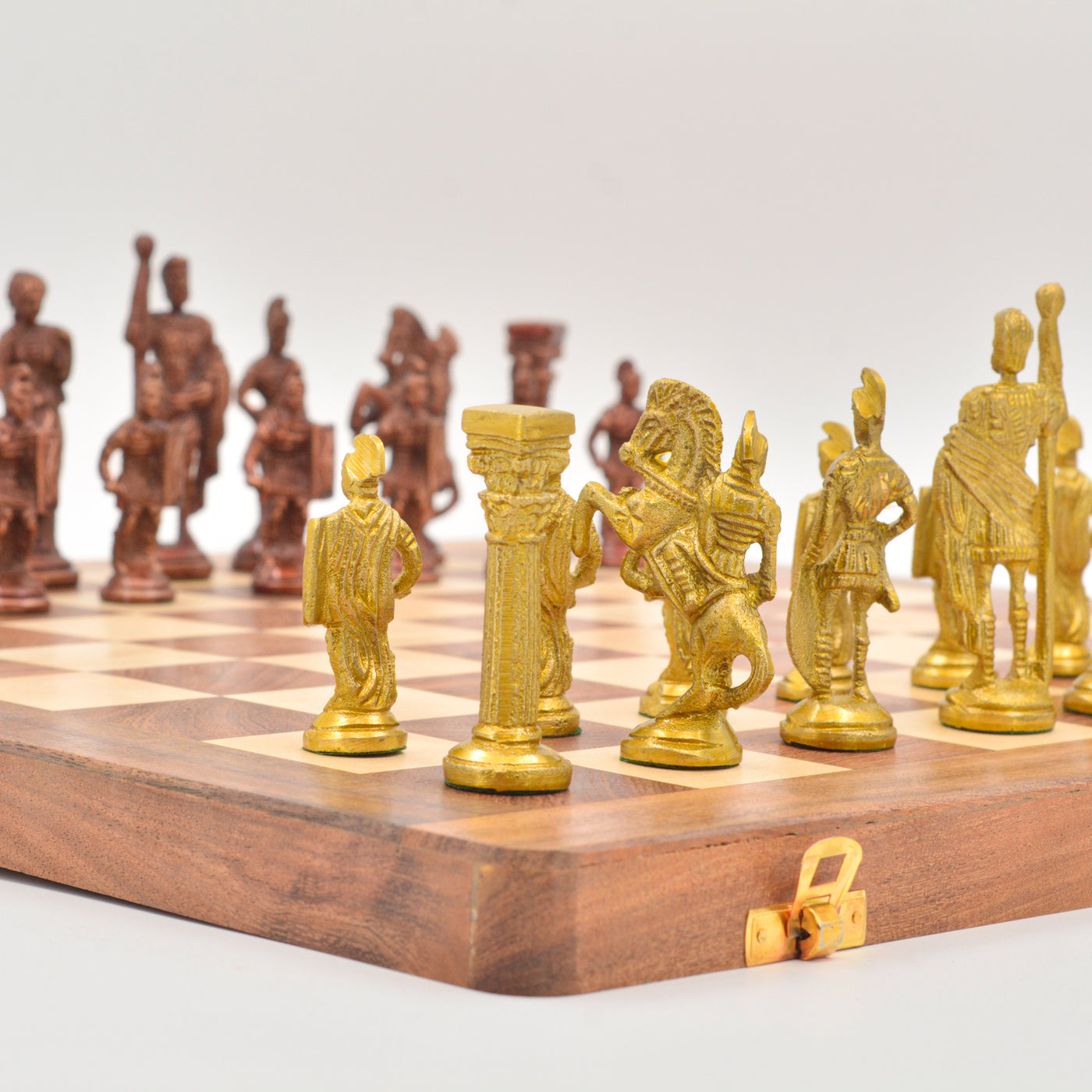Buy storage | Roman Brass Chess set with Wooden Board | Shop at The ...