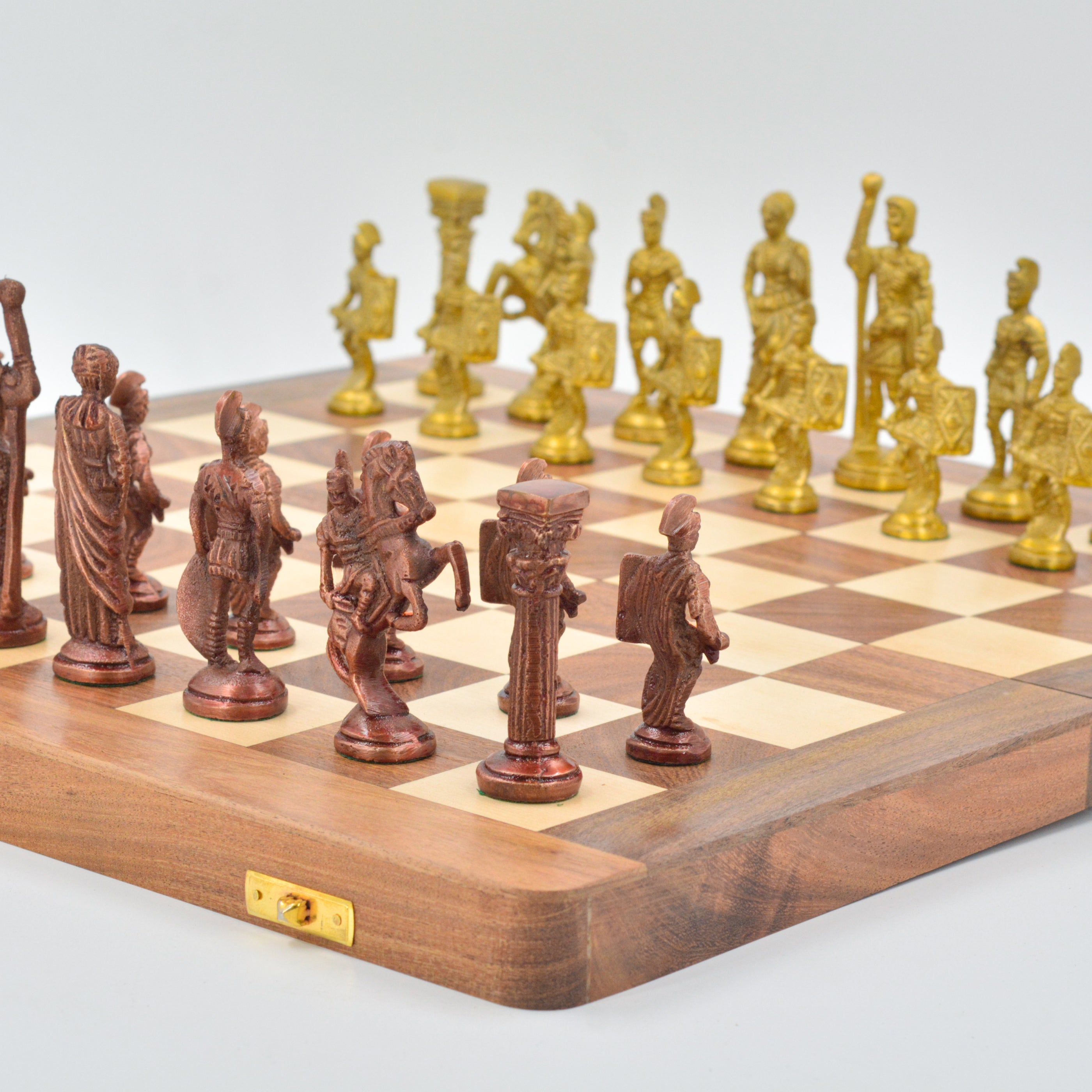 Buy storage | Roman Brass Chess set with Wooden Board | Shop at The ...