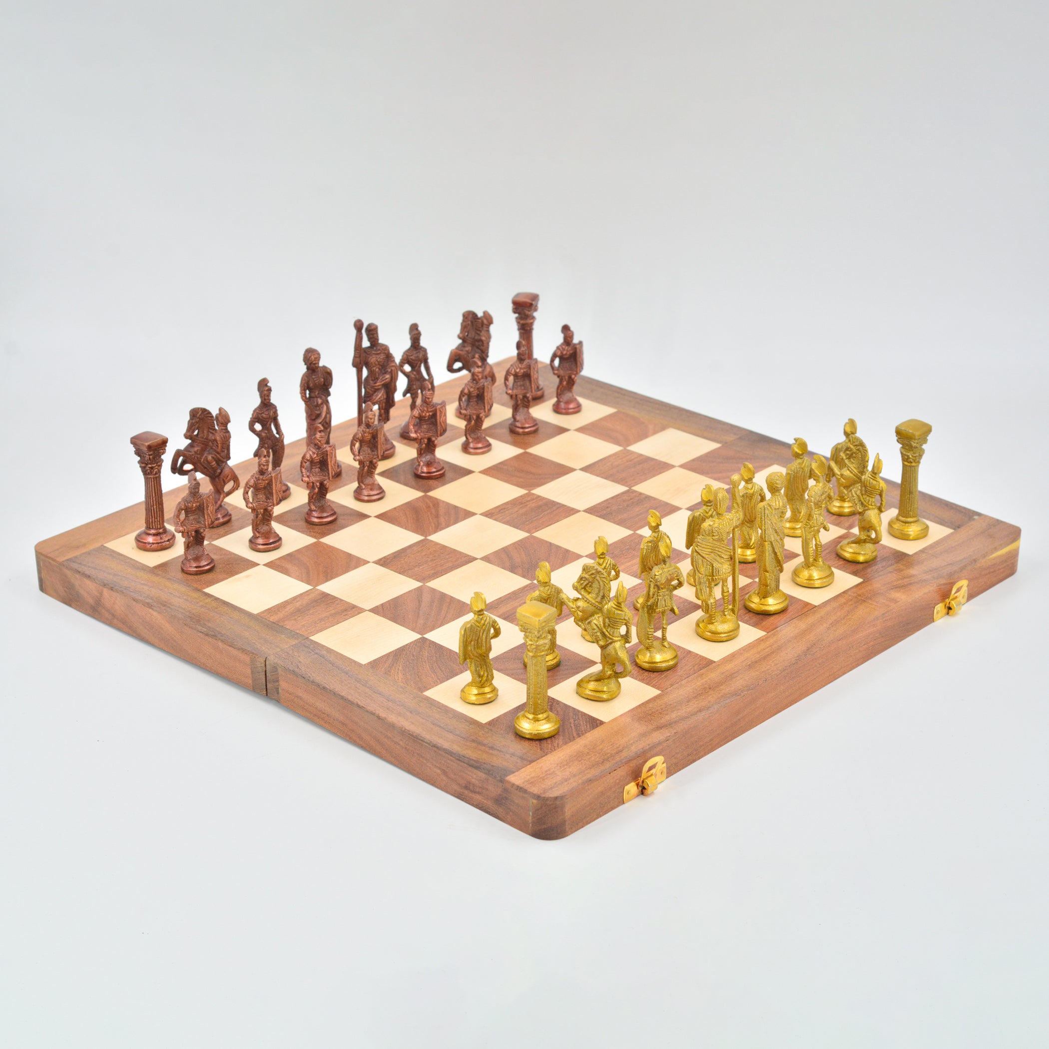 Buy storage | Roman Brass Chess set with Wooden Board | Shop at The ...