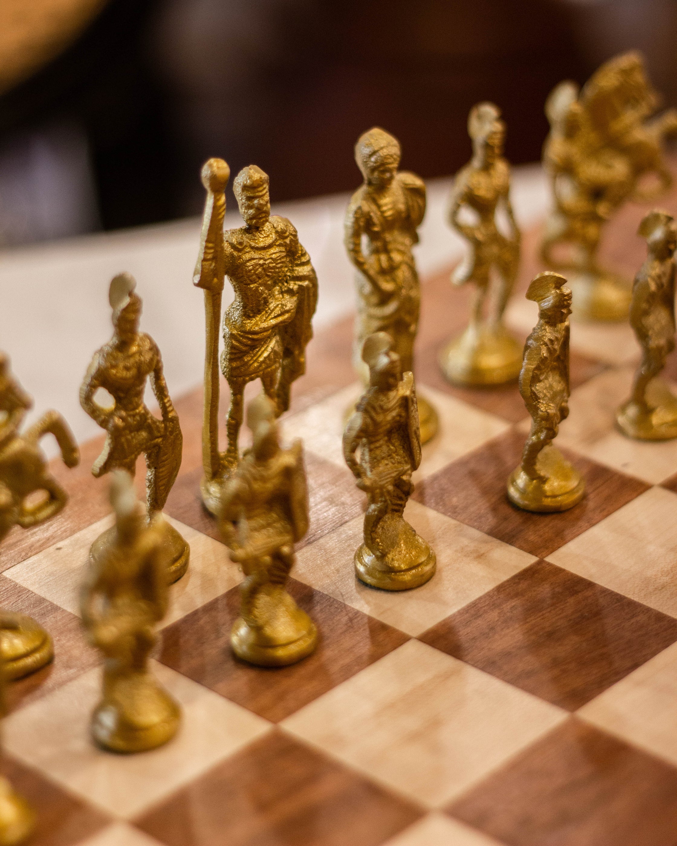 Buy storage | Roman Brass Chess set with Wooden Board | Shop at The ...